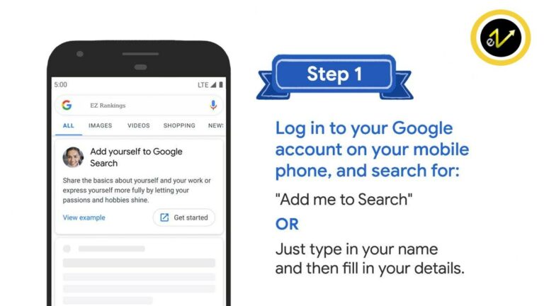 Add Me To Search - Create your people card on Google Search