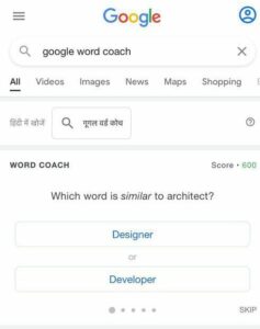 Google Word Coach: Fun Word Game To Expand English & Vocabulary